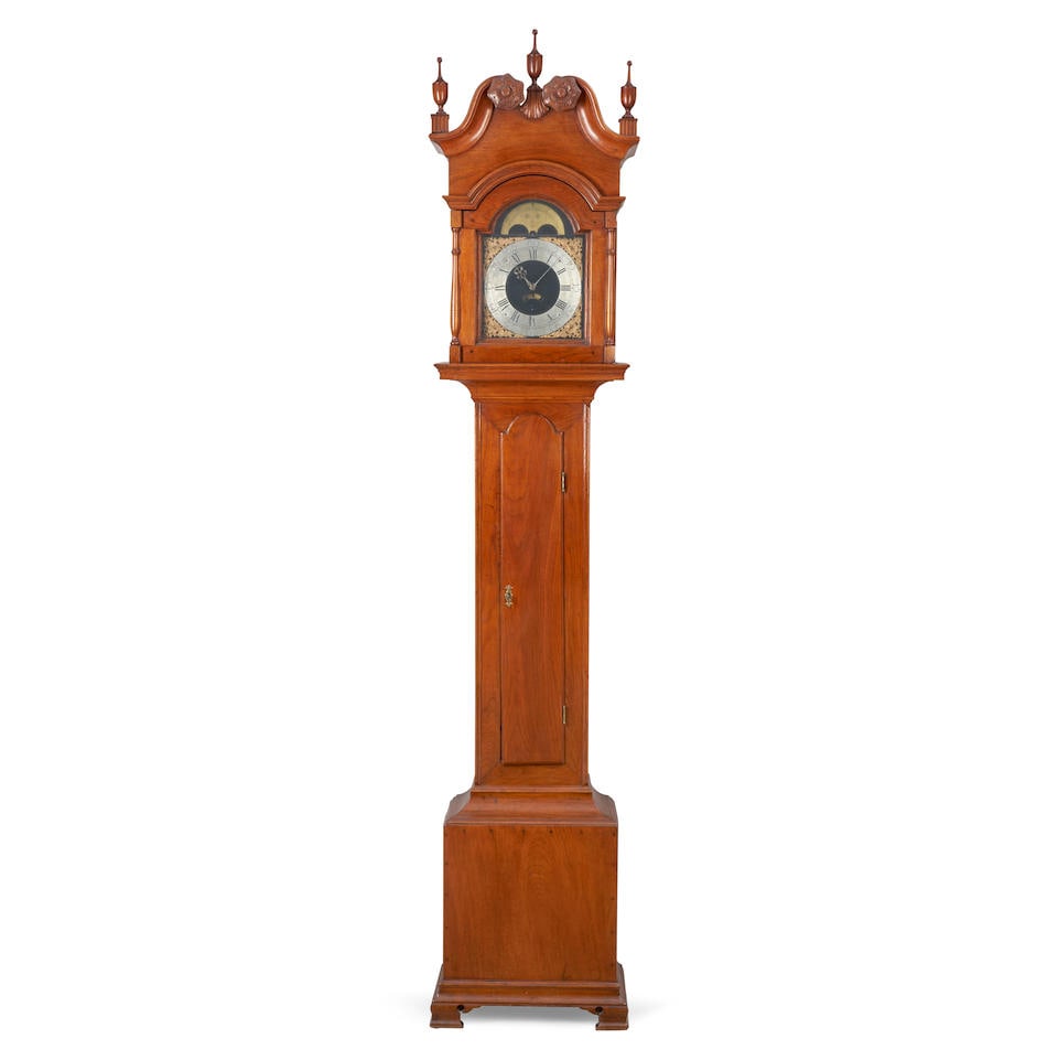 Walnut Tall Case Clock Lancaster County, Pennsylvania, 20th Century Auction