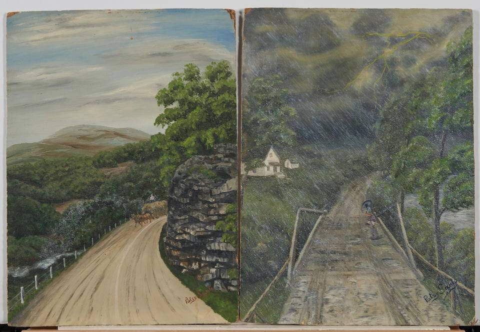 Pasquale (patsy) Santo (american, 1893-1975) A Pair Of Paintings Of ...