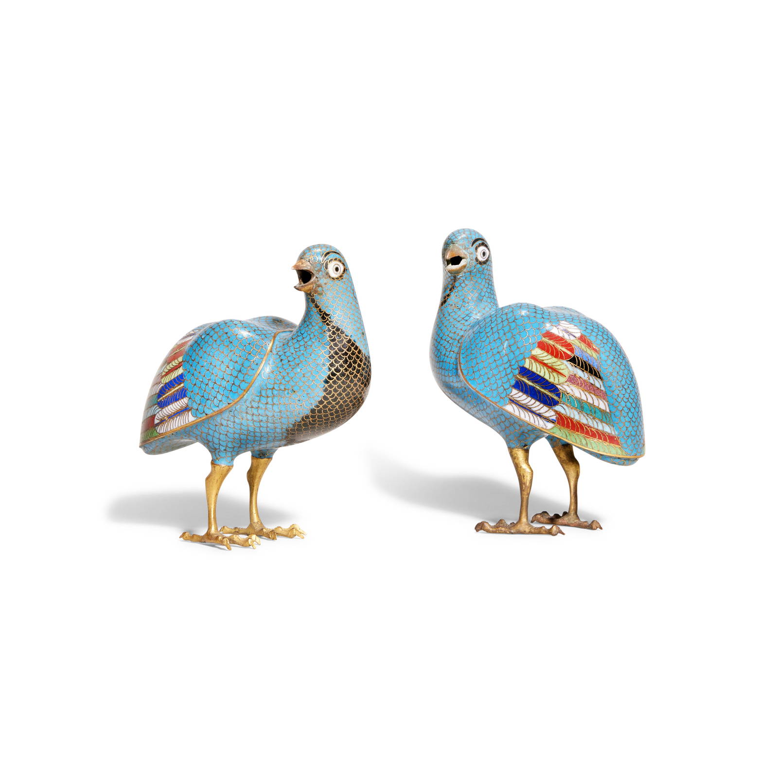A Pair Of Cloisonné Enamel Models Of Quails 18th/19th Century (2) Auction