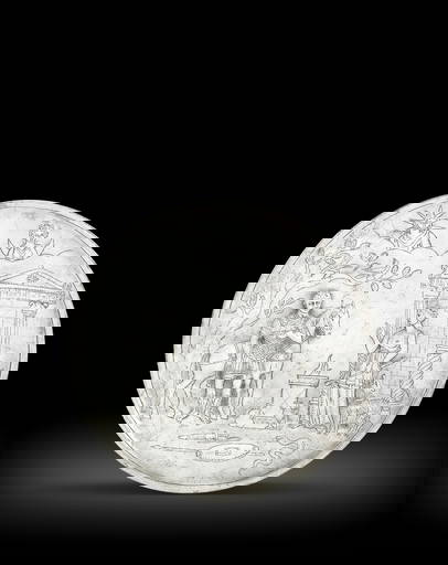 A Roman Silver Plate Depicting A Sacrificial Scene