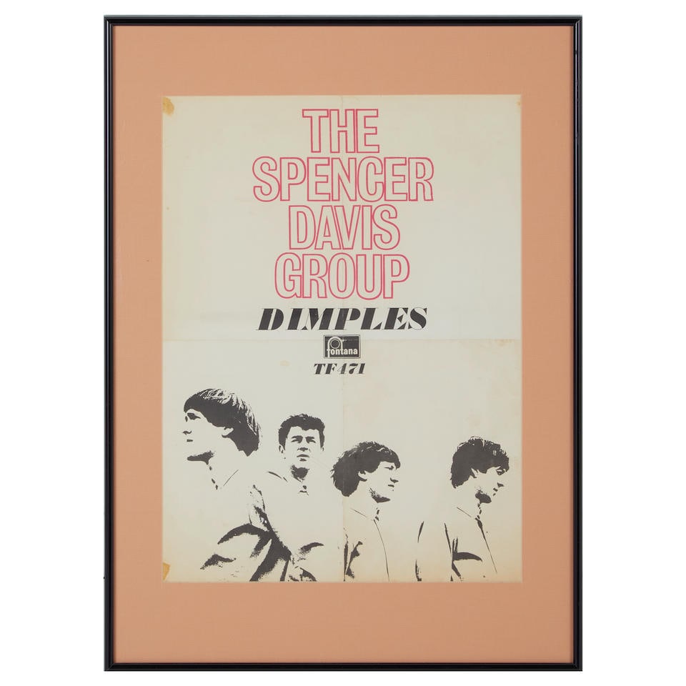 An Early Spencer Davis Group Dimples Poster, Auction