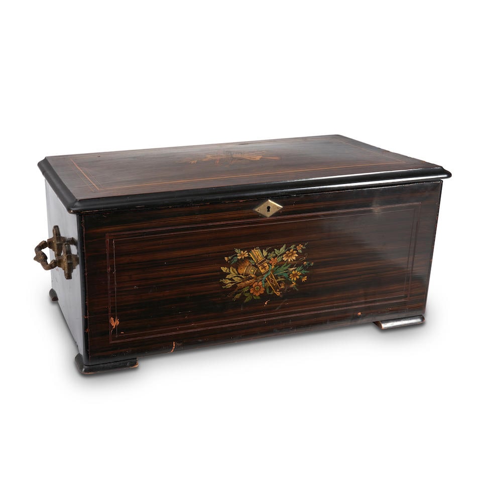 Jacot's Swiss Cylinder Music Box, Late 19th Century, Auction