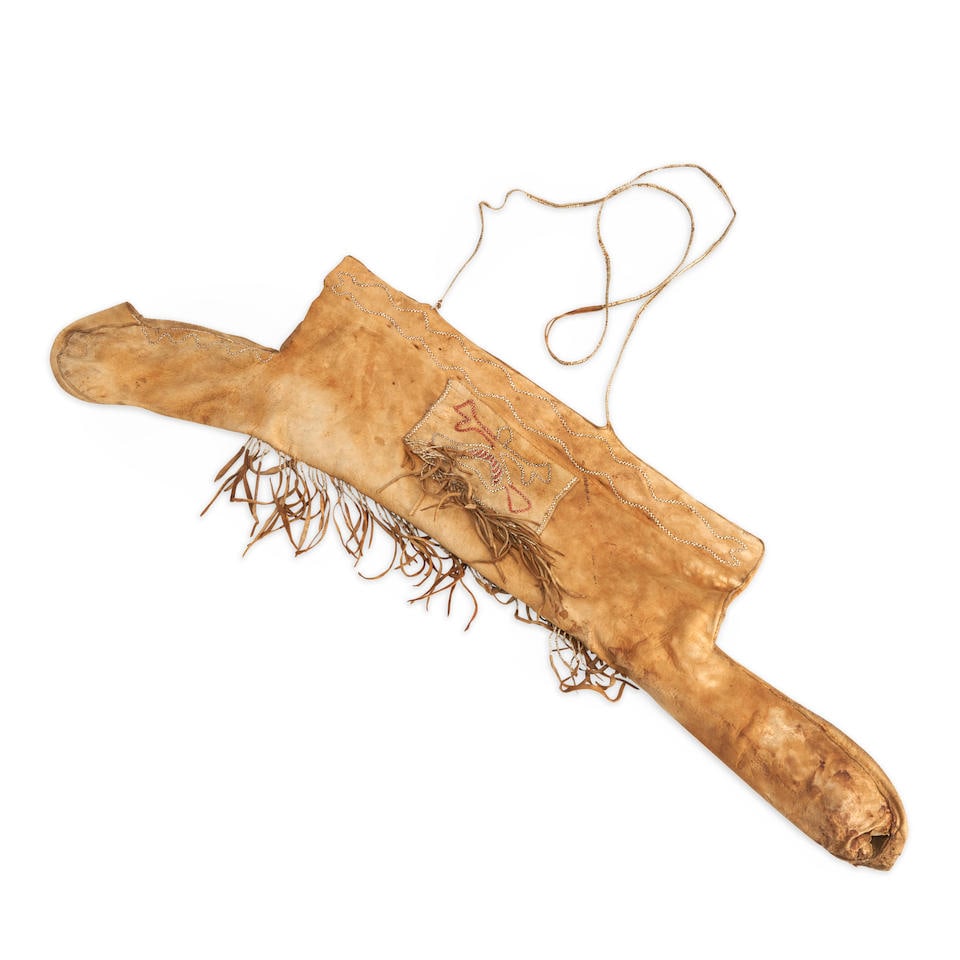 A Den'a (athapascan) Hide Quiver Lg. 30, Wd. 6 1/2 In. Auction