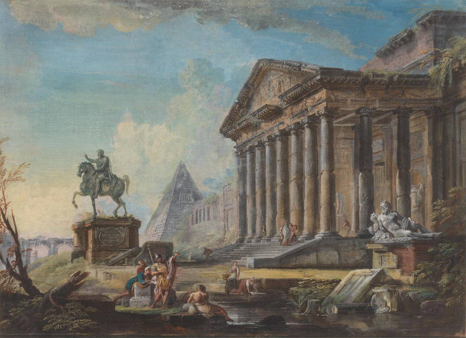 Jean Baptiste Lallemand (dijon 1716-circa 1803 Paris) A Capriccio With ...