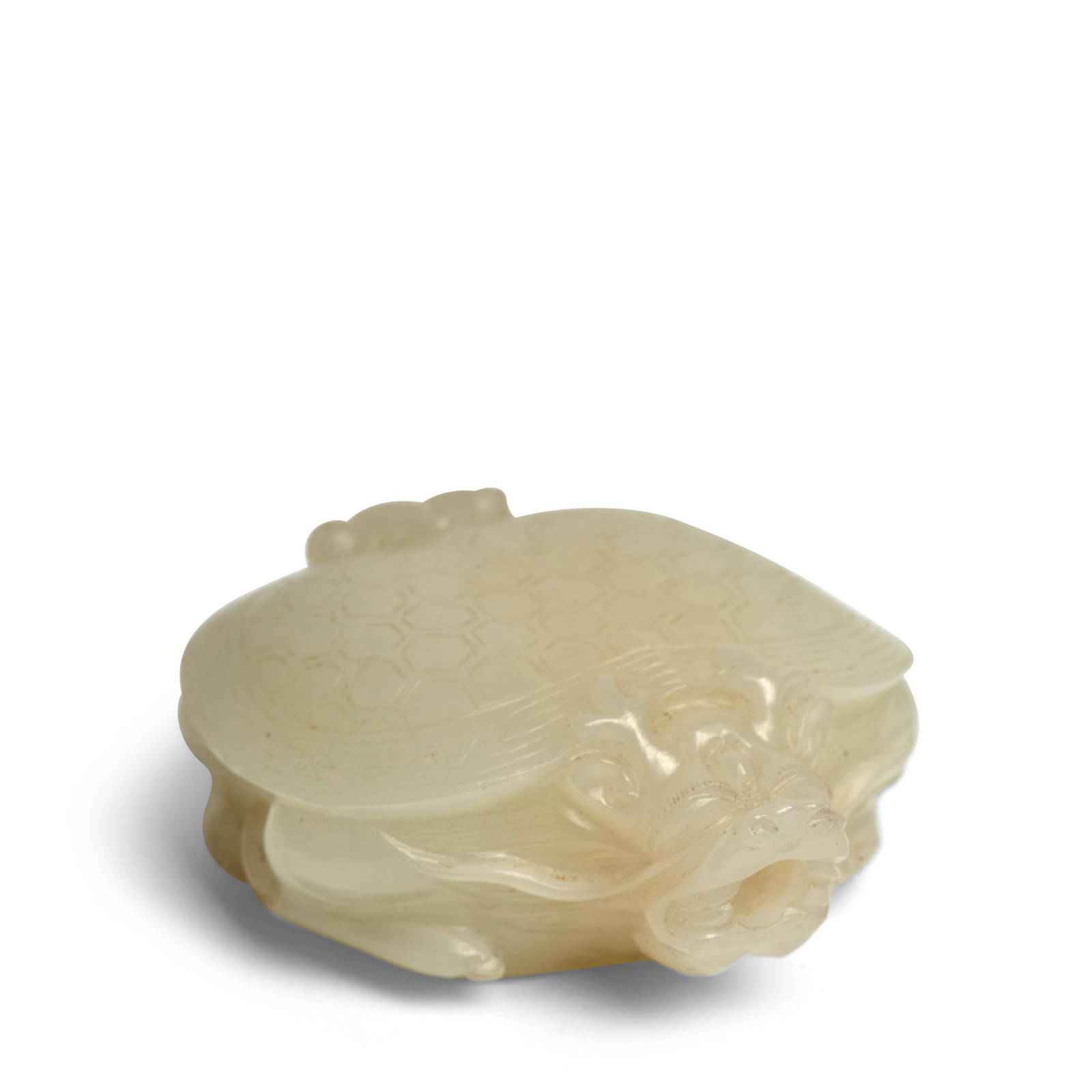 A Rare White Jade Mythical Tortoise (bixi) Snuff Bottle Qianlong, 1736 ...