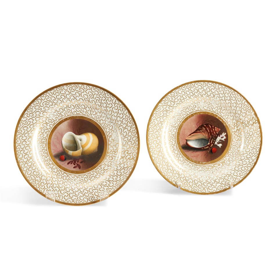 Pair Of Barr Flight & Barr Worcester Porcelain Shell Dishes, C. 1820 ...