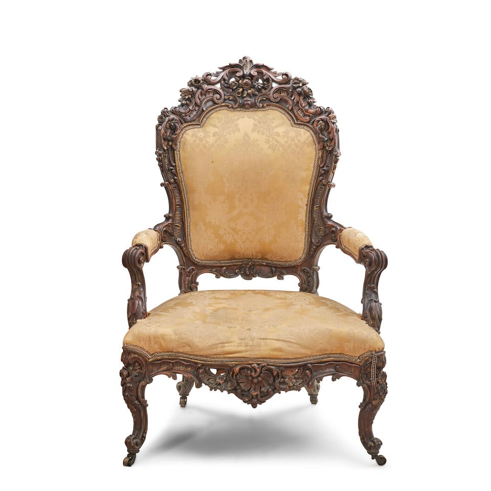 An American Walnut Rococo Revival Armchair, Circa 1860, - Jun 29, 2025 ...