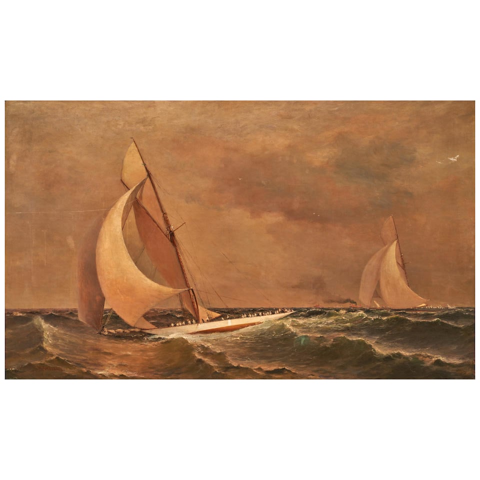 William Formby Halsall (1841-1919) Race For The Thomas Lipton Cup Auction