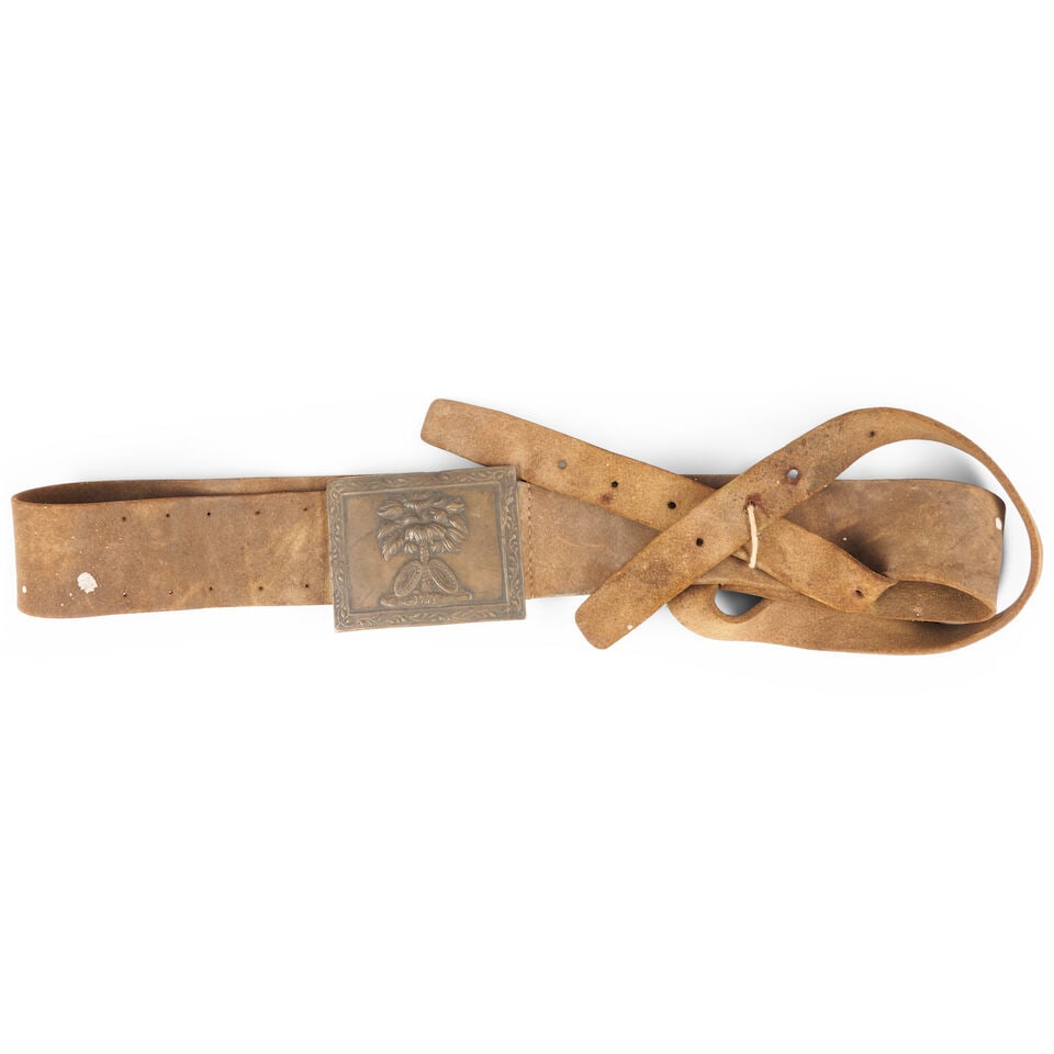 A South Carolina State Seal Militia Sword Belt And Plate. Auction