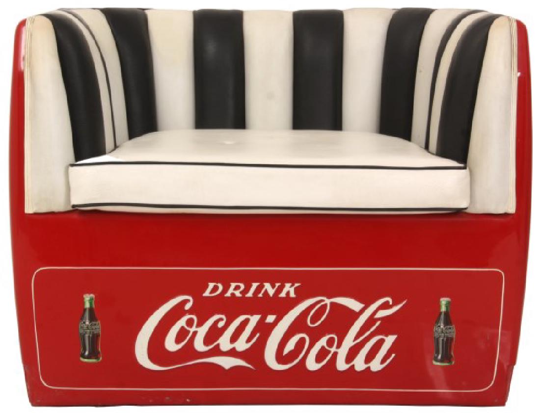 Custom Coca-Cola Cooler Bench