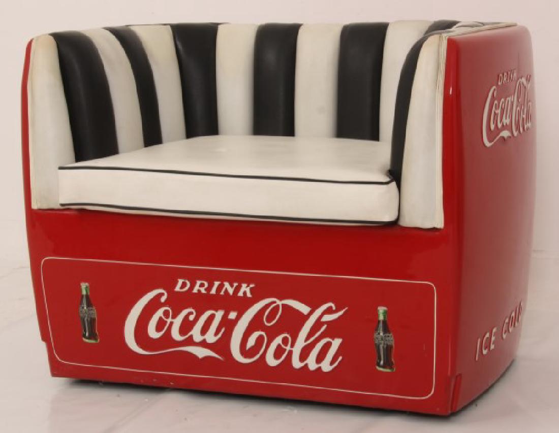 Custom Coca-Cola Cooler Bench