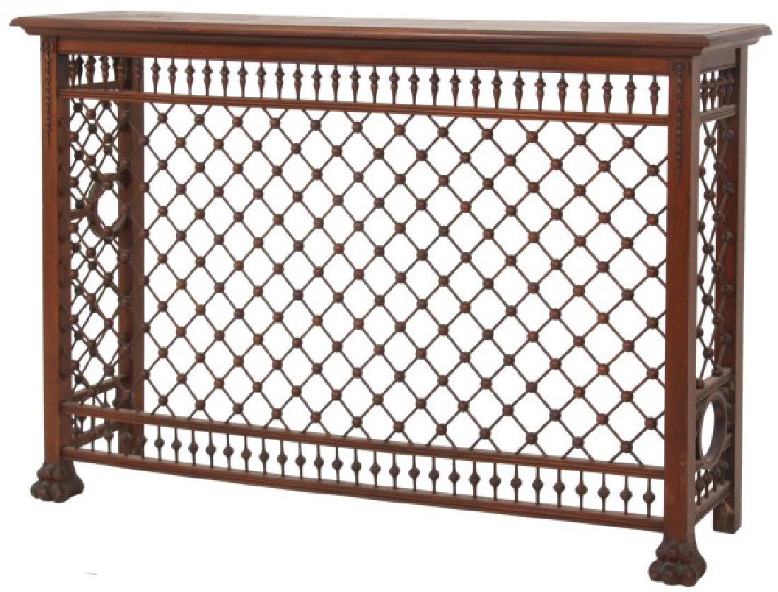 Walnut Claw Foot Stick & Ball Radiator Fender