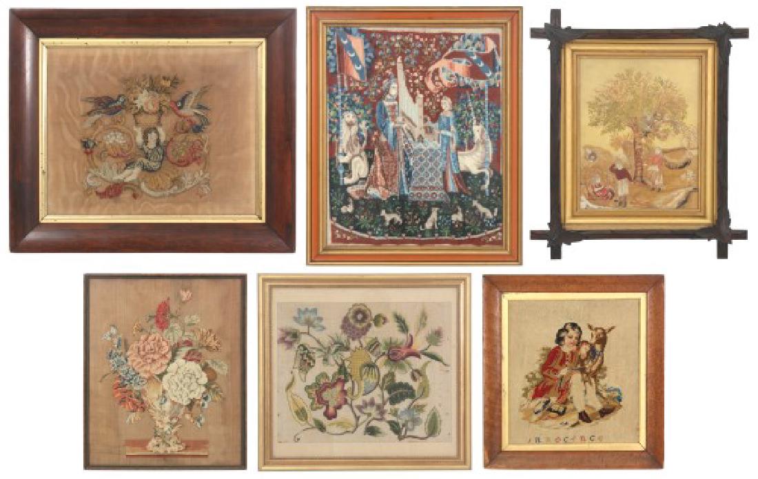 6: ANTIQUE FLOOR STANDING TAPESTRY FRAME