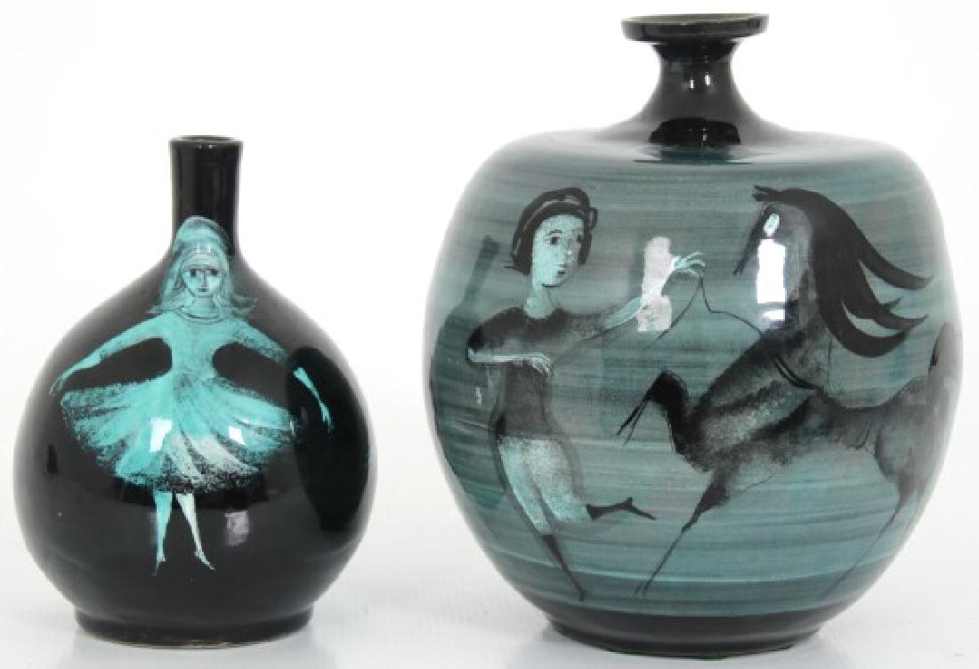 2 Pcs. Polia Pillin Pottery Vases