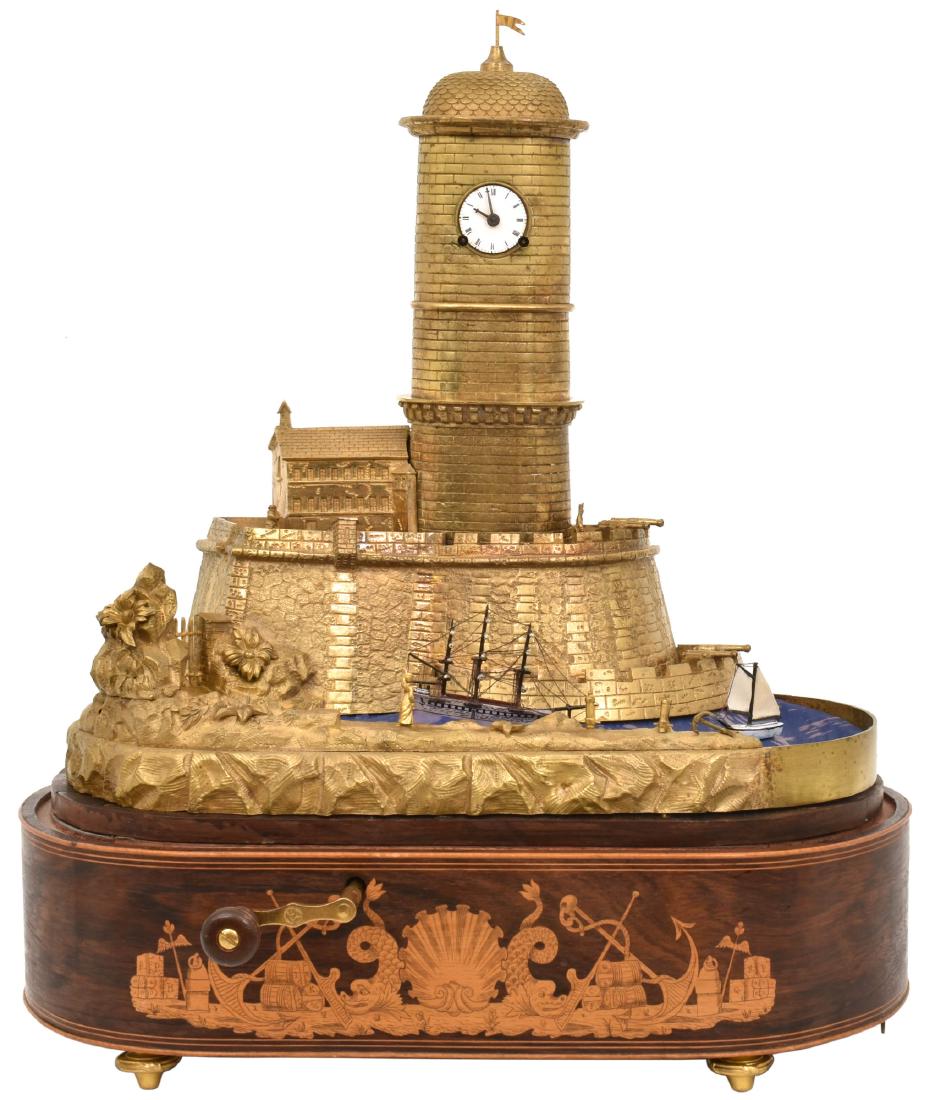 Animated Rocking Ship Fortress Automaton