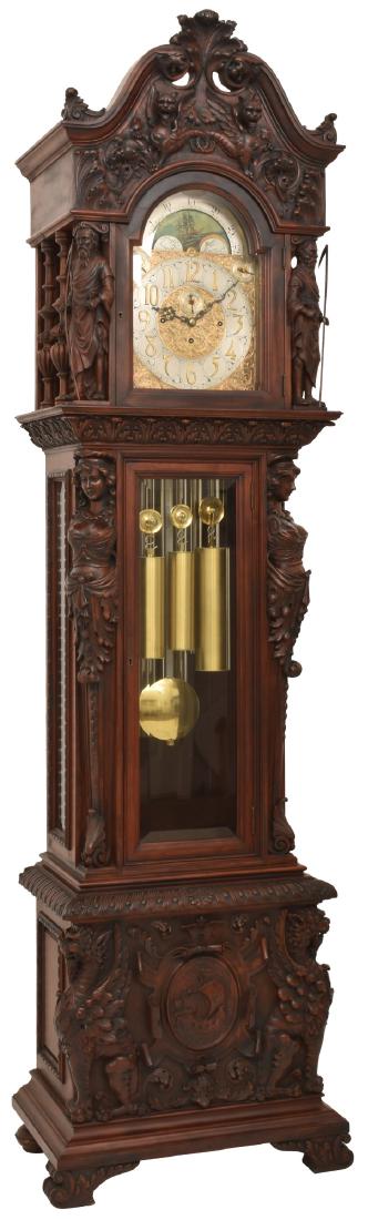 Horner Mahogany 9 Tube Grandfather Clock