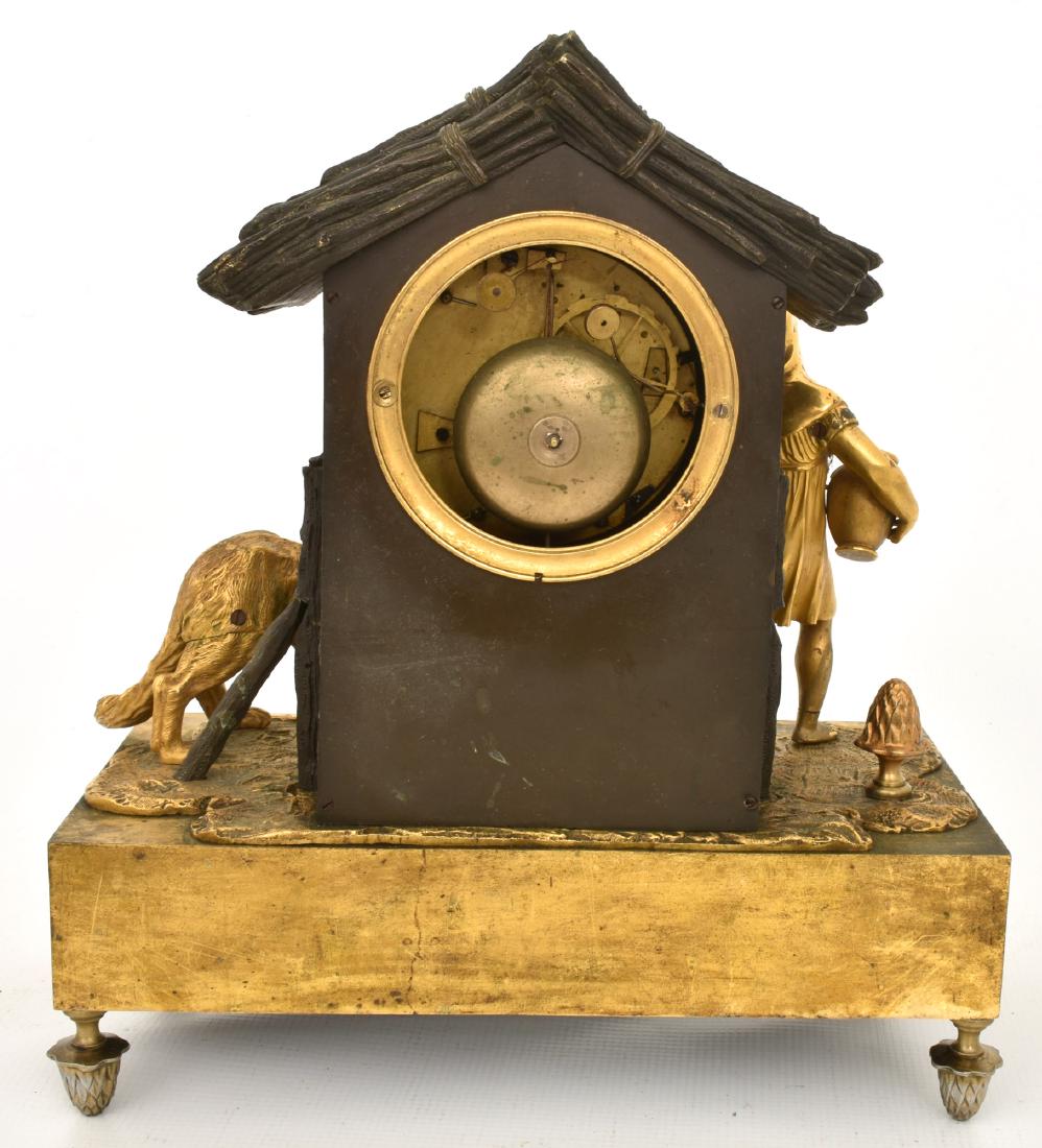 Bronze Little Red Riding Hood Mantle Clock