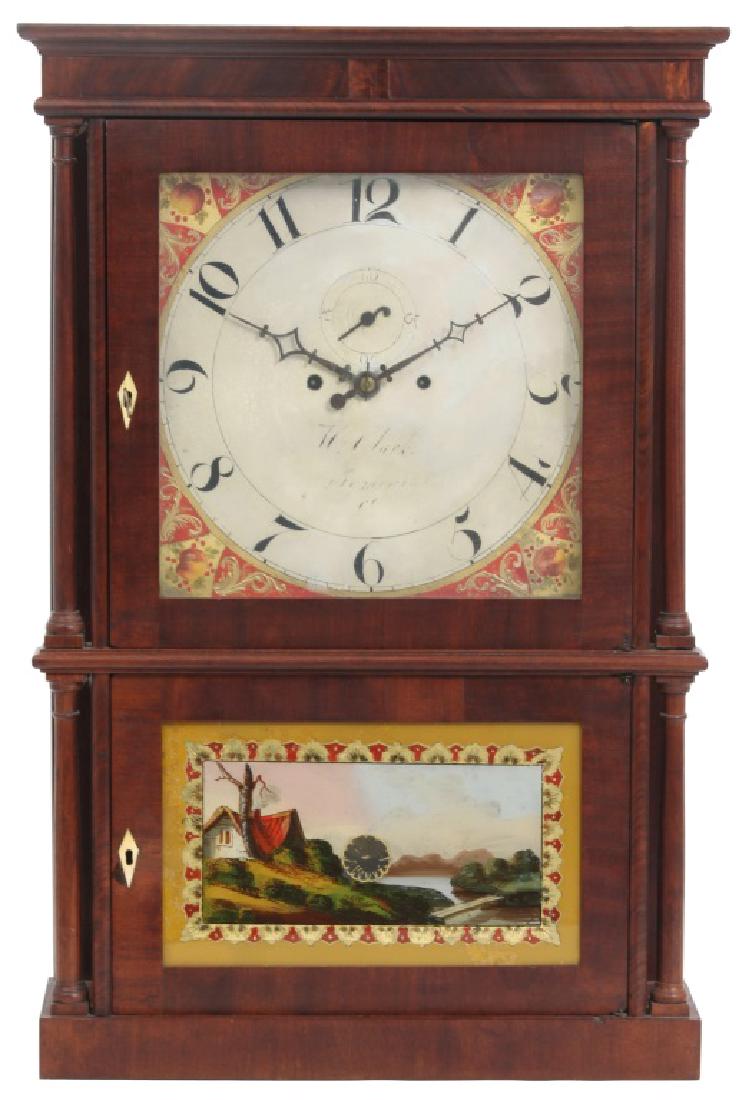 Heman Clark 8 Day Salem Bridge Shelf Clock