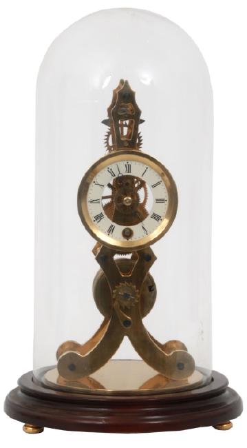 Brass 8 Day Spring Driven Skeleton Clock Price Guide