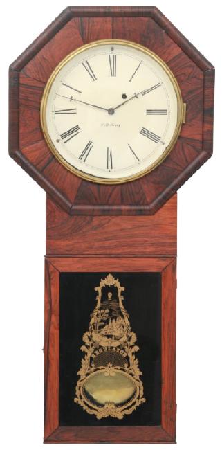 Silas B. Terry Rosewood Weight Driven Wall Clock Price Guide