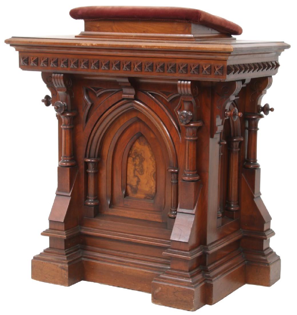 Gothic Style Walnut Lecturn