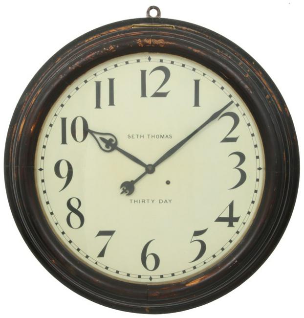 24 inch Seth Thomas 30 Day Gallery Clock Price Guide