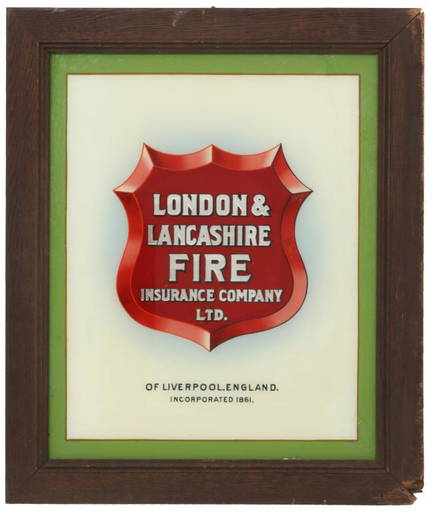 London & Lancashire Fire Insurance Sign