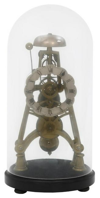 Brass 8 Day Spring Driven Skeleton Clock Price Guide