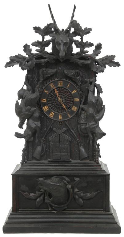 Attr. Emilian Wehrle Black Forest Trumpeter Clock