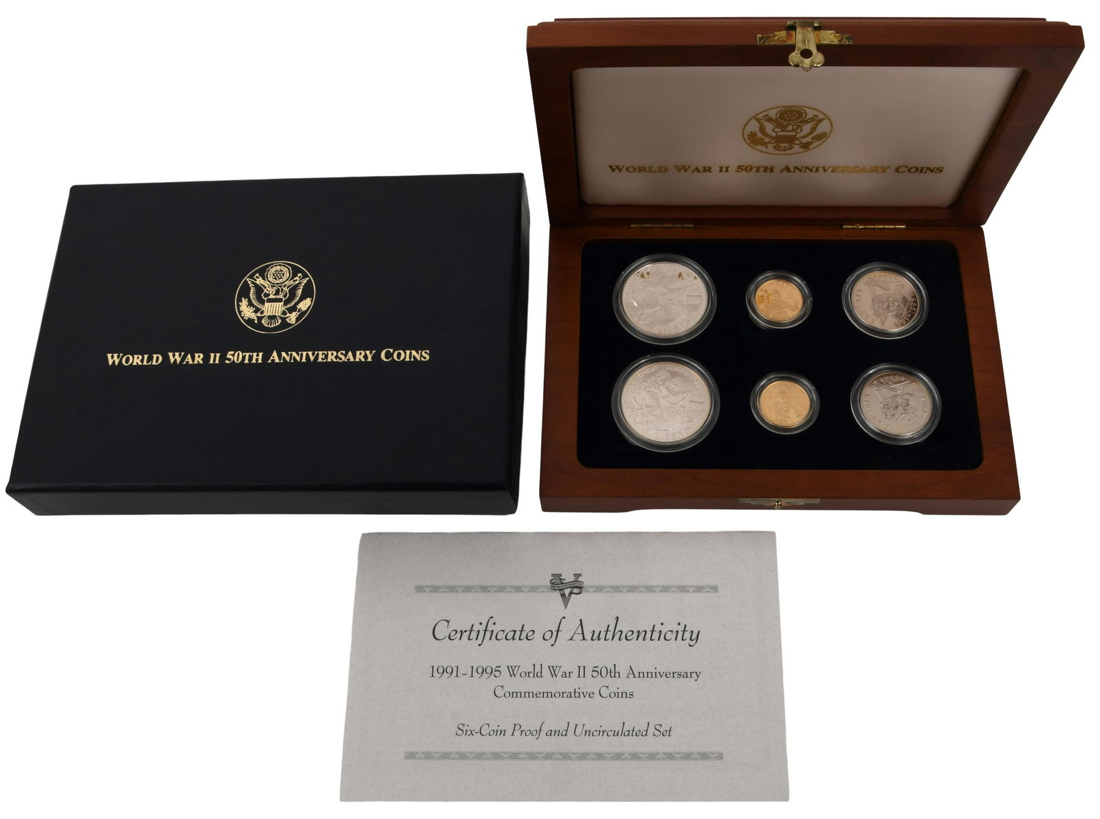 1991 1995 World War Ii Commemorative Six Coin Set