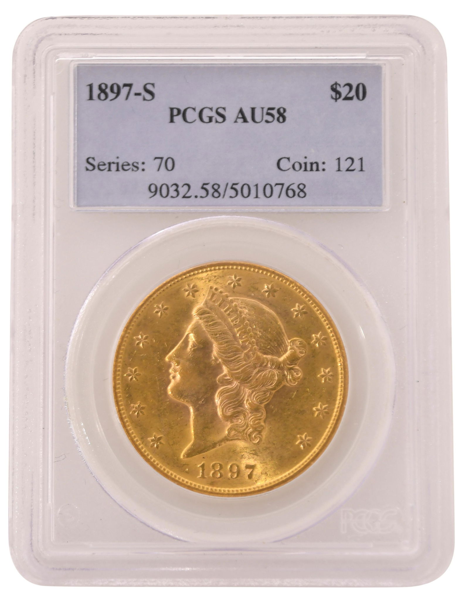 1897 S Liberty Head Double Eagle $20 Gold Coin