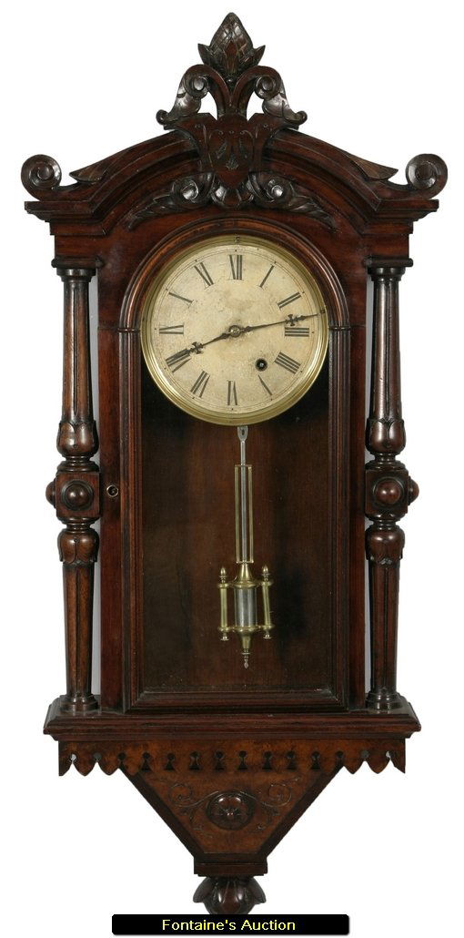 330: KROEBER VICTORIAN WALL CLOCK