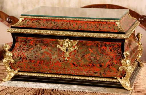 248: 126 Pc. Tiffany Chrysanthemum Boulle Flatware Box 248: 126 Pc. Tiffany Chrysanthemum Boulle Flatware Box