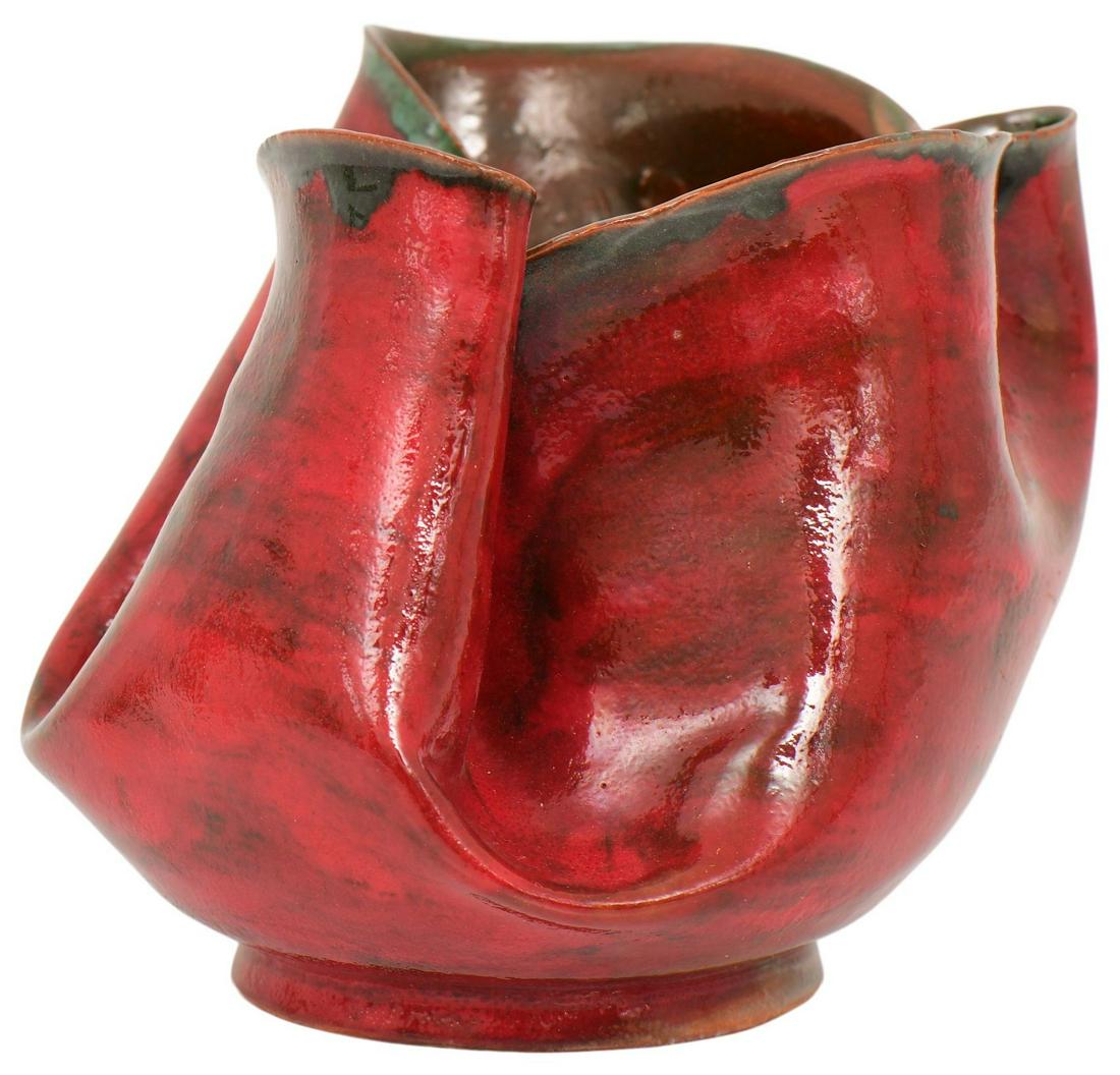 George Ohr Glazed Earthenware Vase (#0346) on Jan 29, 2022 | Fontaine's ...