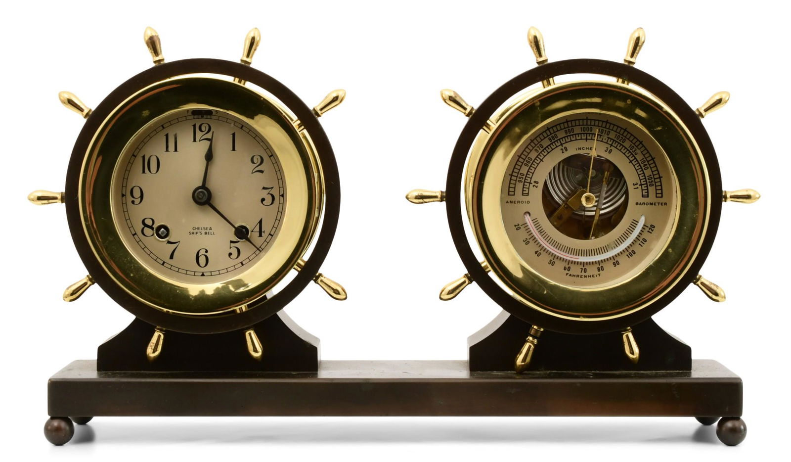 Chelsea Clock Co. "claremont" Ship's Bell Clock And Barometer