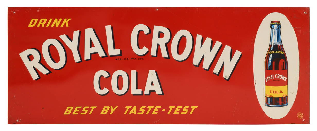 Royal Crown Cola Tin Advertising Sign