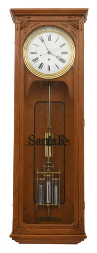 Gilbert Clock Co. Jeweler's Regulator Clock With Three Jar Mercurial ...