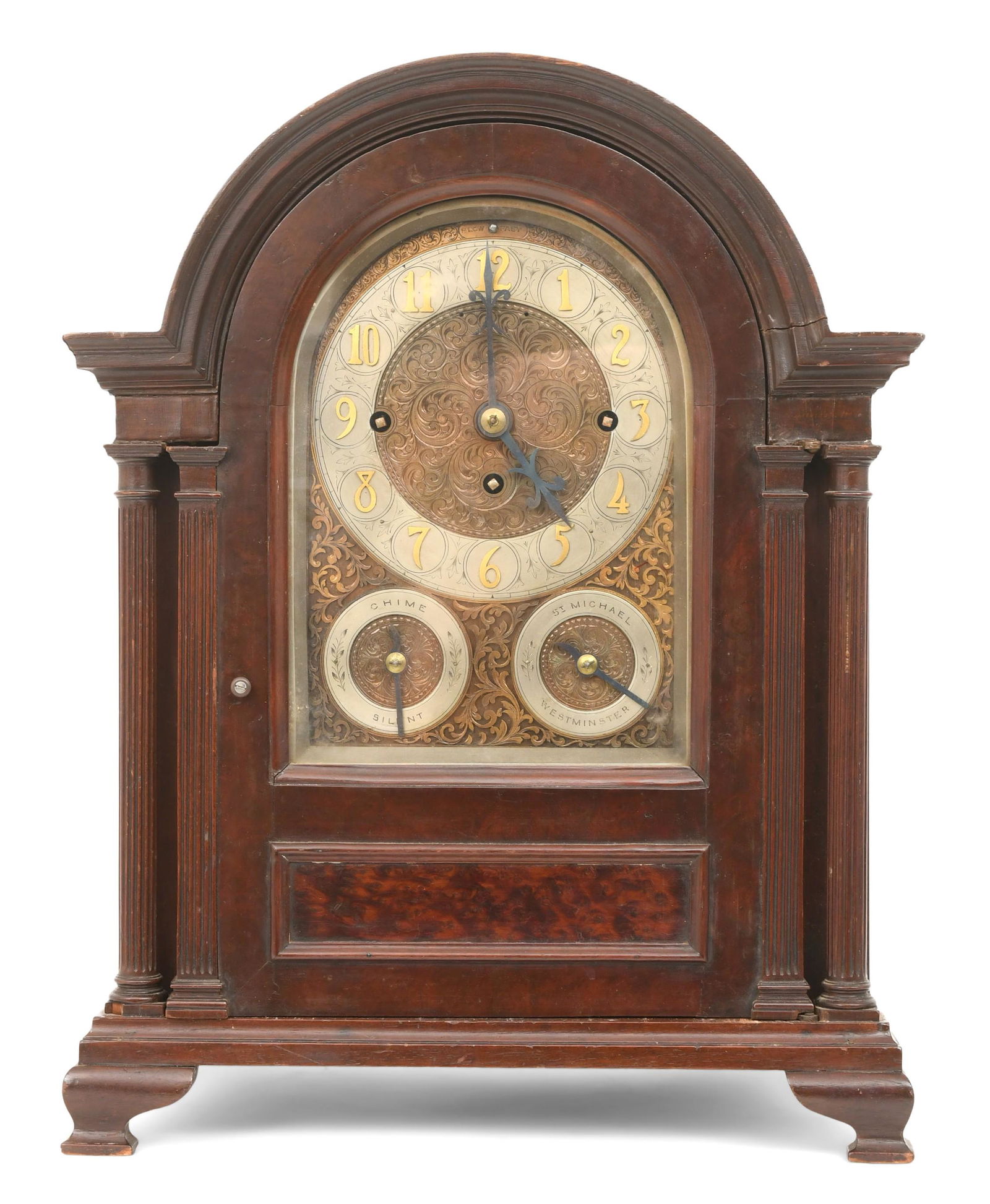Triple Fusee Westminster Chime Mantel Clock