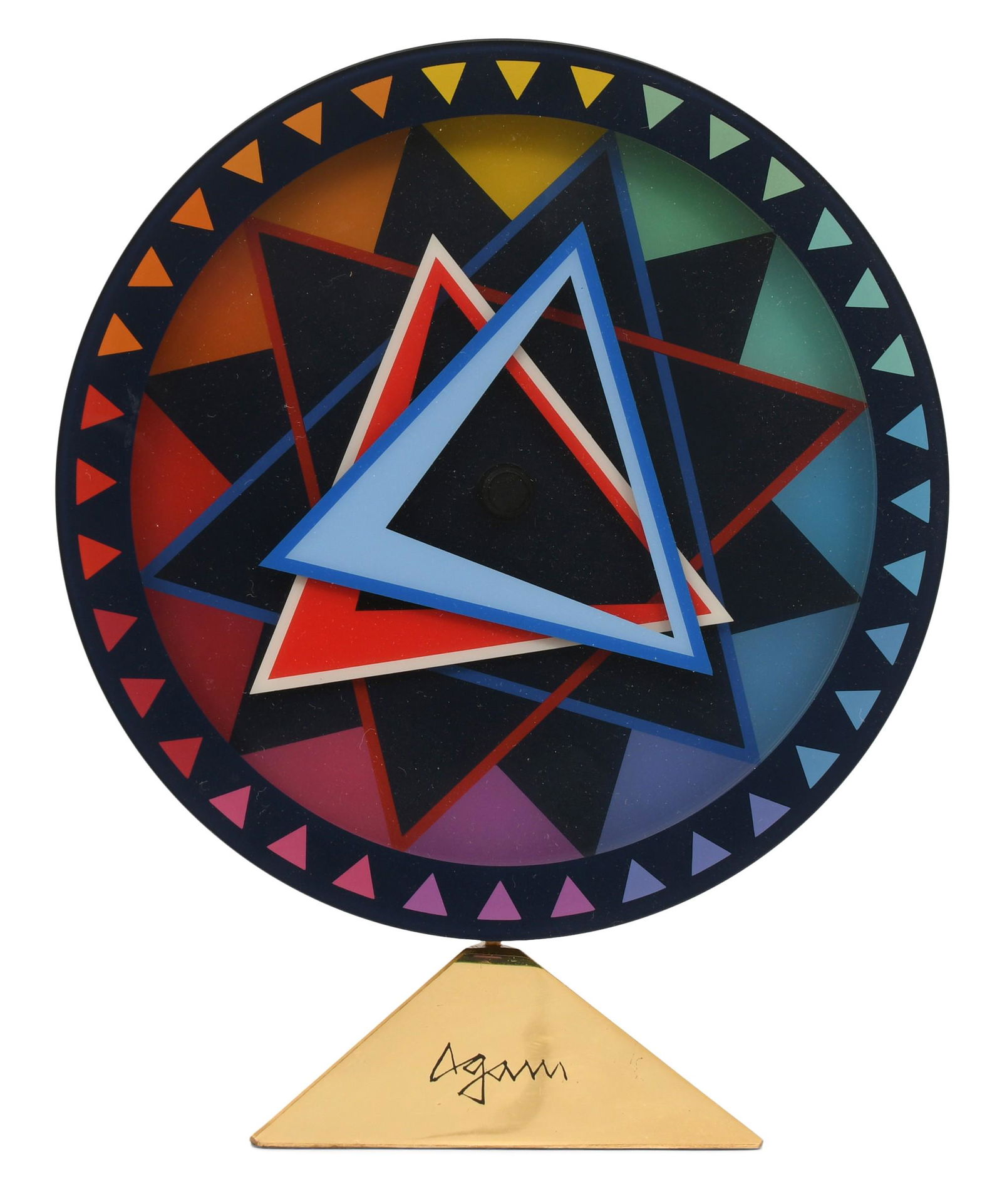 Movado Watch Co., Yaacov Agam (israeli, B. 1928), "love Star" Desk Clock