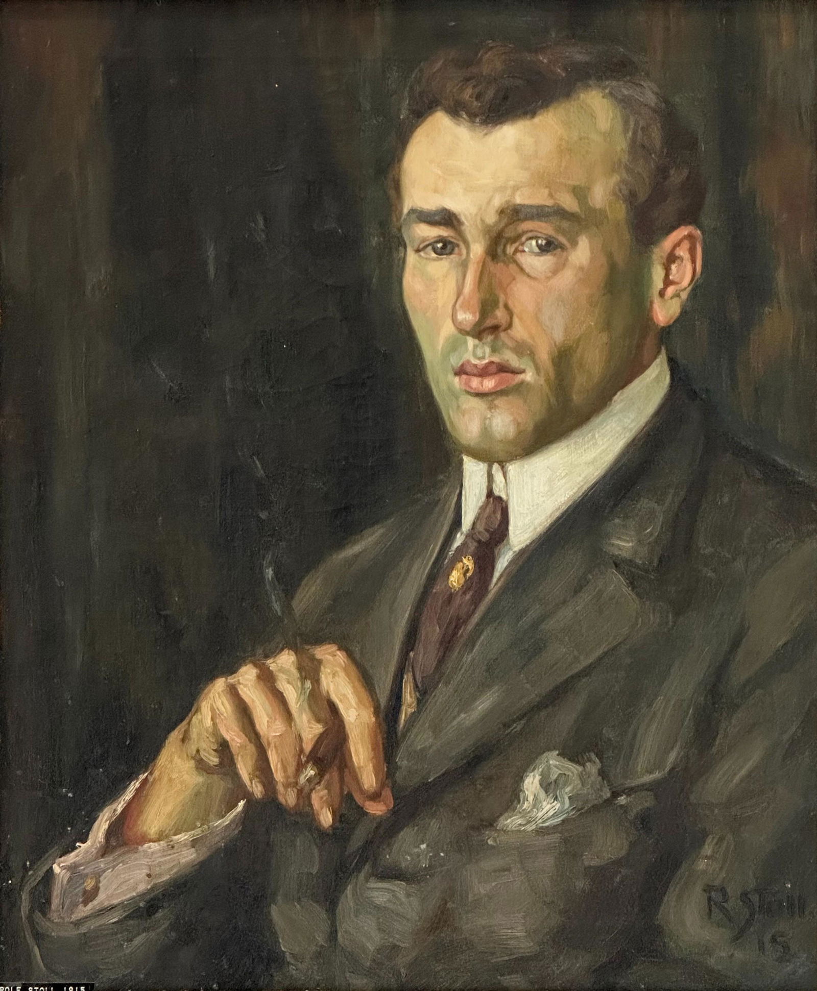 Rolf Stoll (american, 1892 1978), Portrait Of A Man