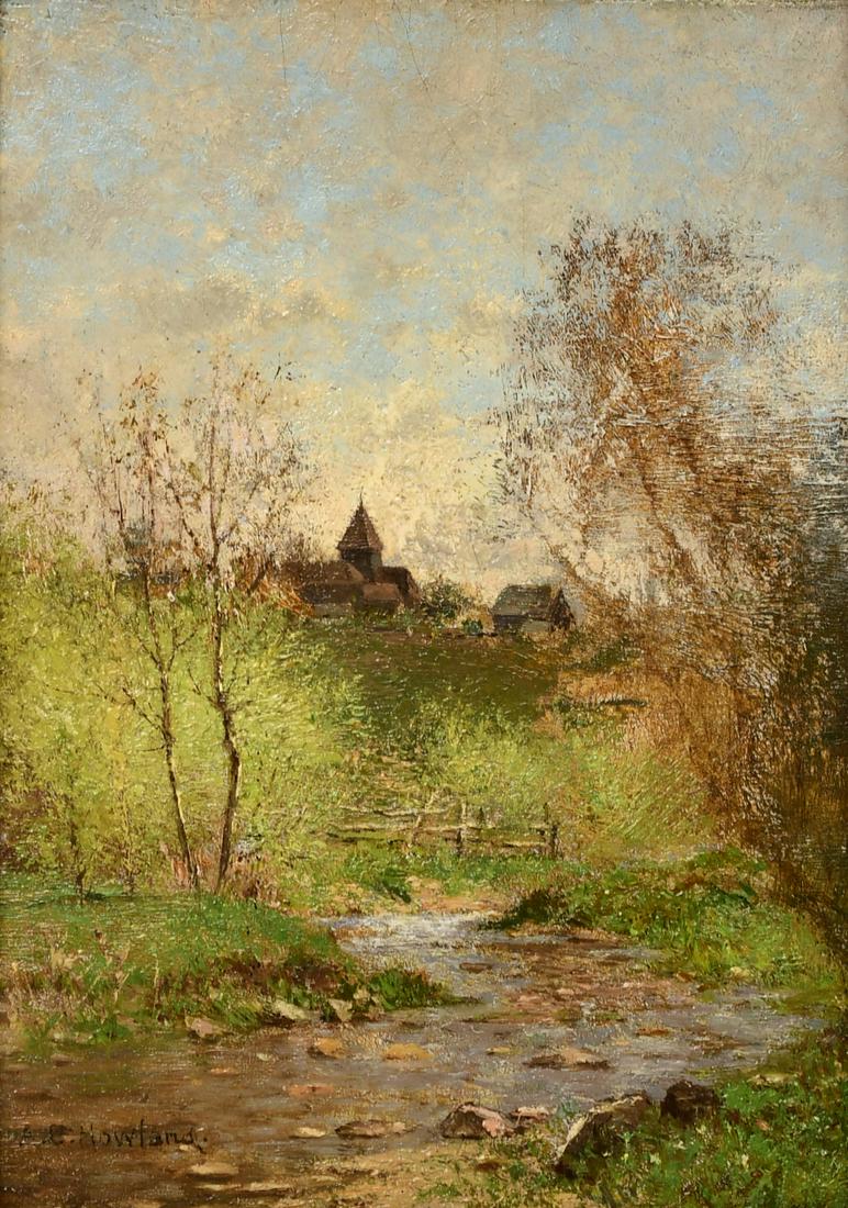 Alfred Cornelius Howland (american, 1838-1909), Landscape With A Stream ...