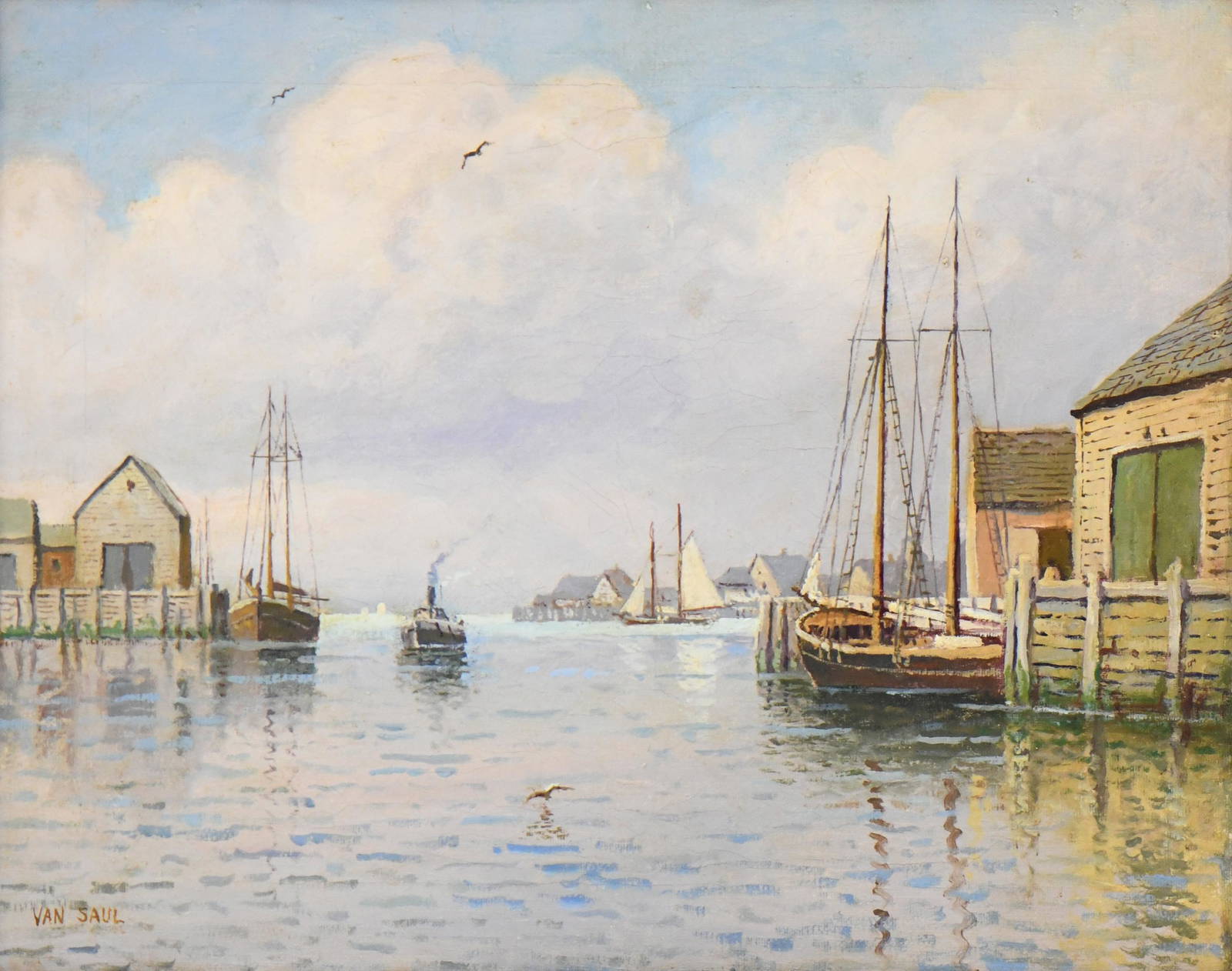 William Frederick Paskell (american, 1866-1951), Massachusetts Harbor ...