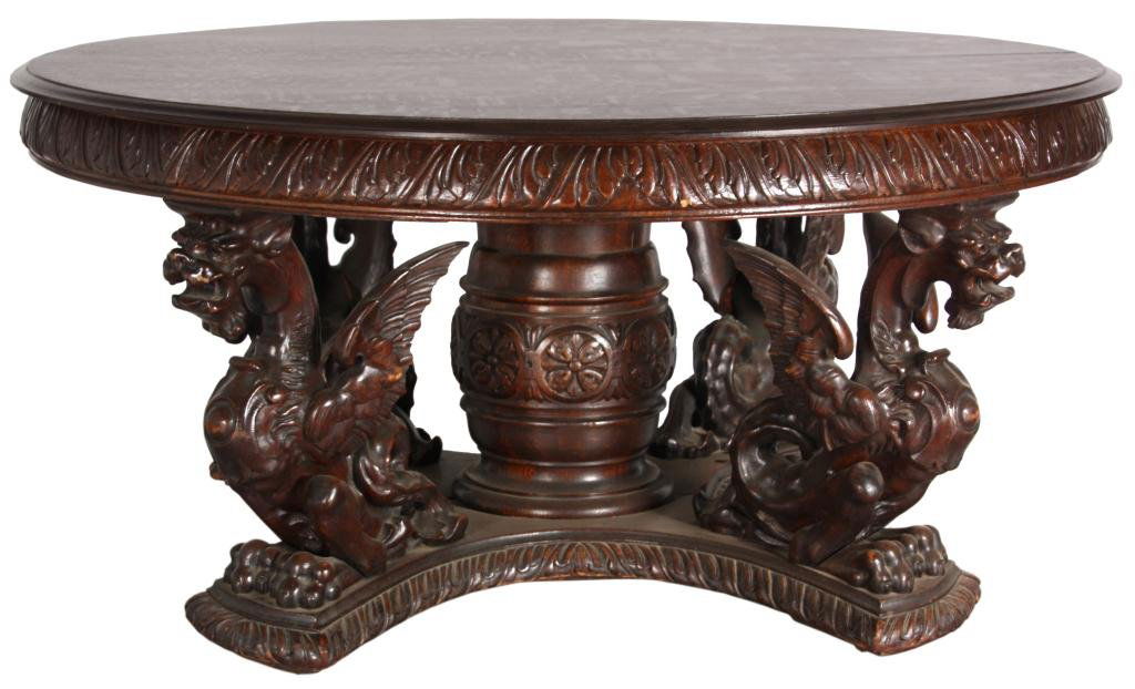 263: R.J. Horner Oak Griffin Dining Table