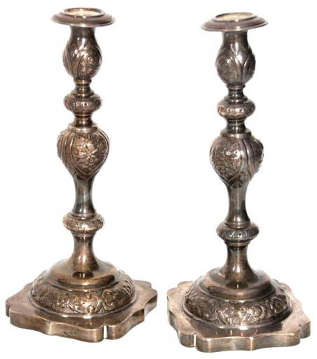 Pr. Russian Silver Candlesticks - May 12, 2012 | Fontaine's Auction ...