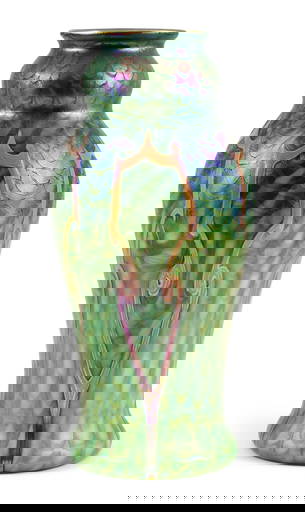 Attributed To Union Glass Co. "kew Blas" Decorated Vase