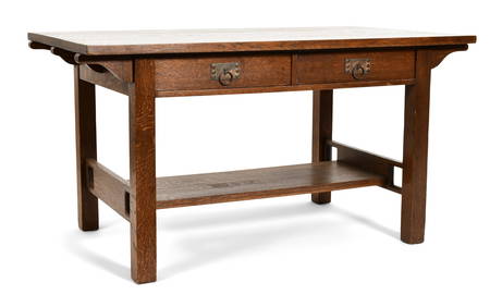 Wolverine Mfg. Co. Oak Library Table C. 1887