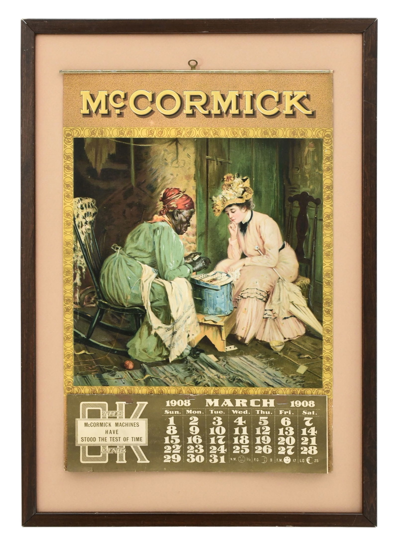 Mccormick Machines 1908 Advertisement Calendar