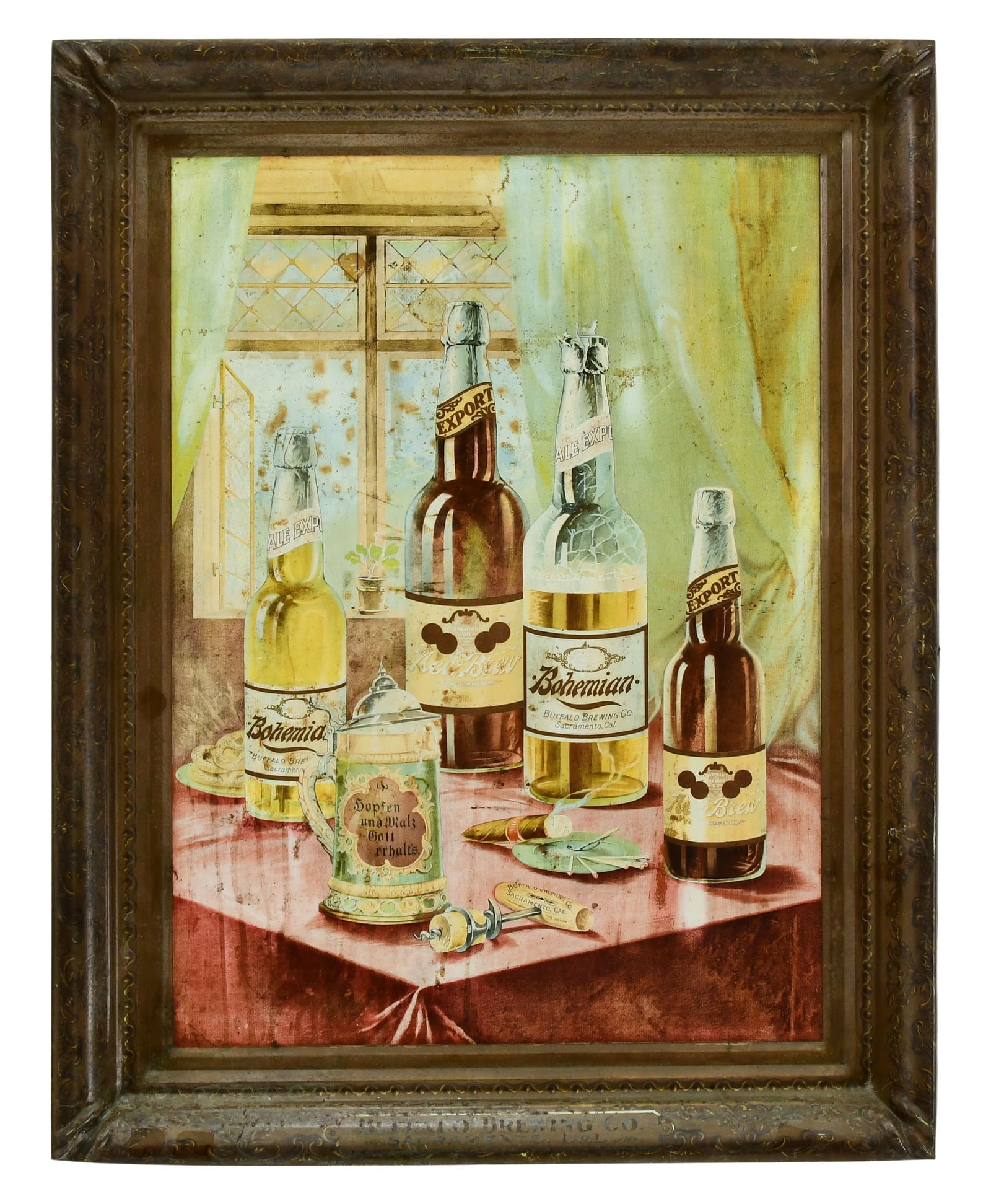 Buffalo Brewing Co. Tin Advertising Sign Auction