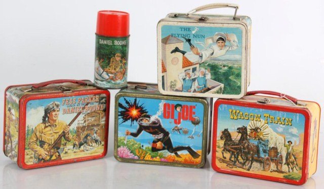 Lot of 4 Vintage Lunch Boxes