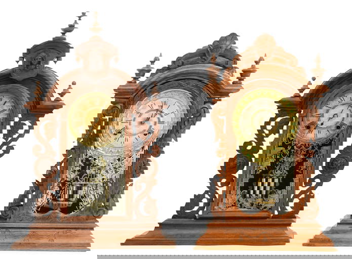 Two American Parlor Clocks By E.n. Welch & Ansonia